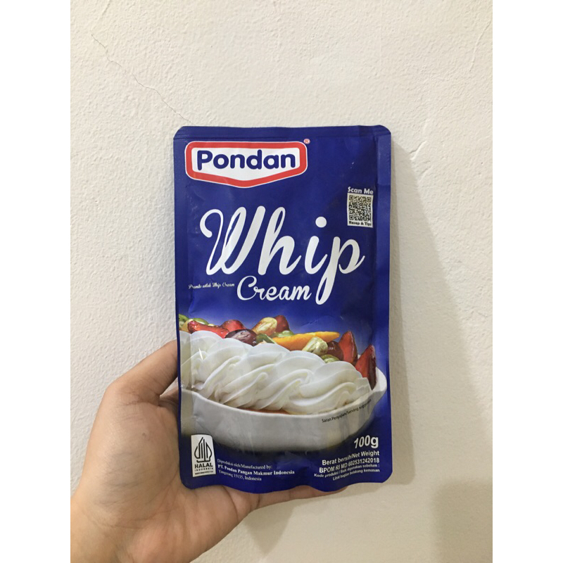 Jual Pondan Whip Cream Whipping Cream Pouch - 100gr | Shopee Indonesia