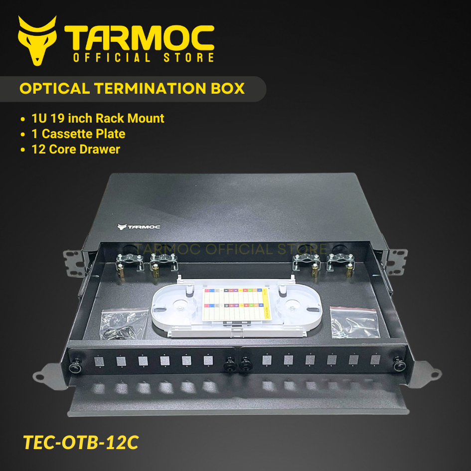 Jual Tarmoc TEC-OTB-12C Fiber Optic OTB 12 Core SC | 1U OTB 12C Drawer ...