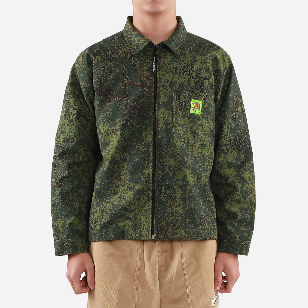Jual Shining Bright Work Jacket - Hijau Camo | Shopee Indonesia