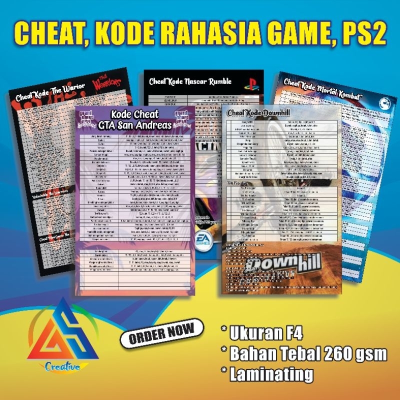 Jual Cheat Kode Rahasia Game Ps2 Gta Downhil The Warior Mortal