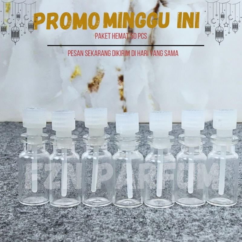 Jual Botol Tester 3 Ml Pinisilin Oles Colek Parfum 50 pcs | Shopee ...