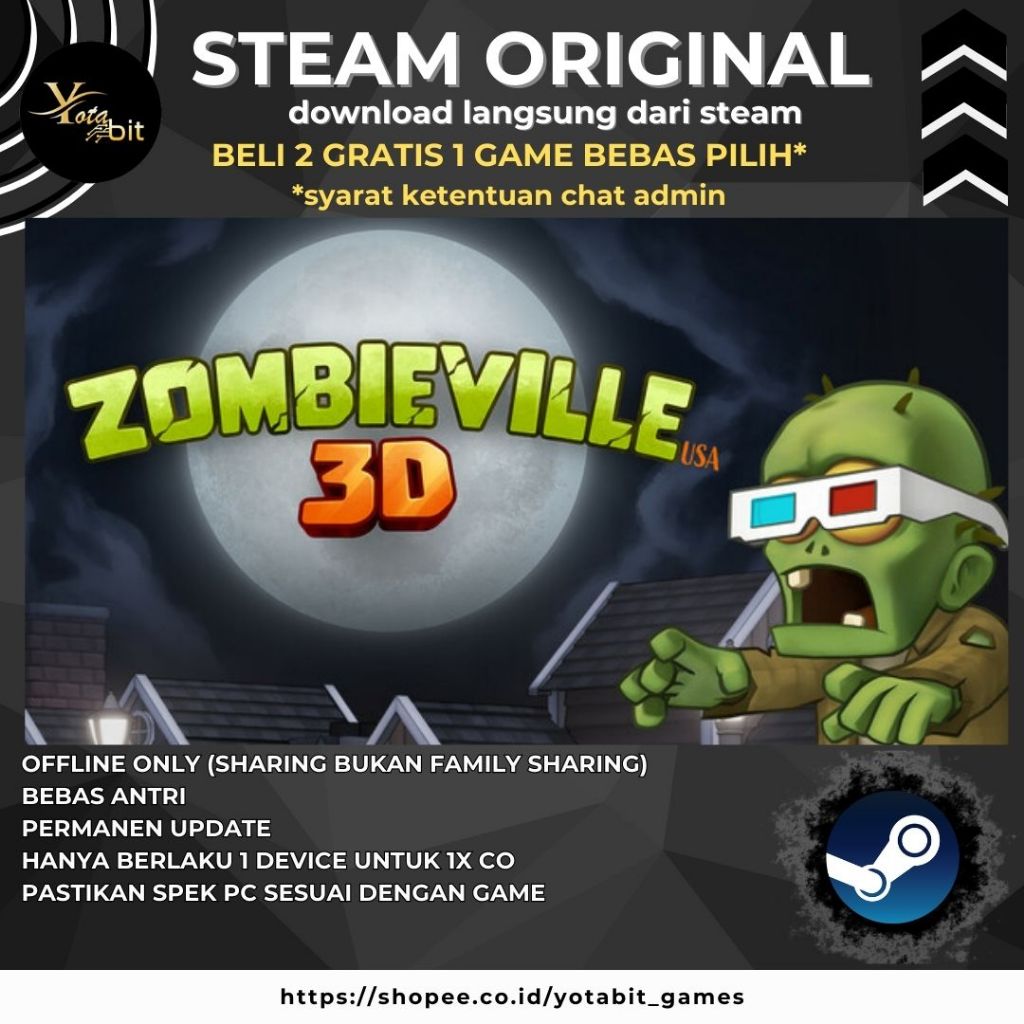 Jual Zombieville USA 3D PC Sharing Original Offline | Shopee Indonesia