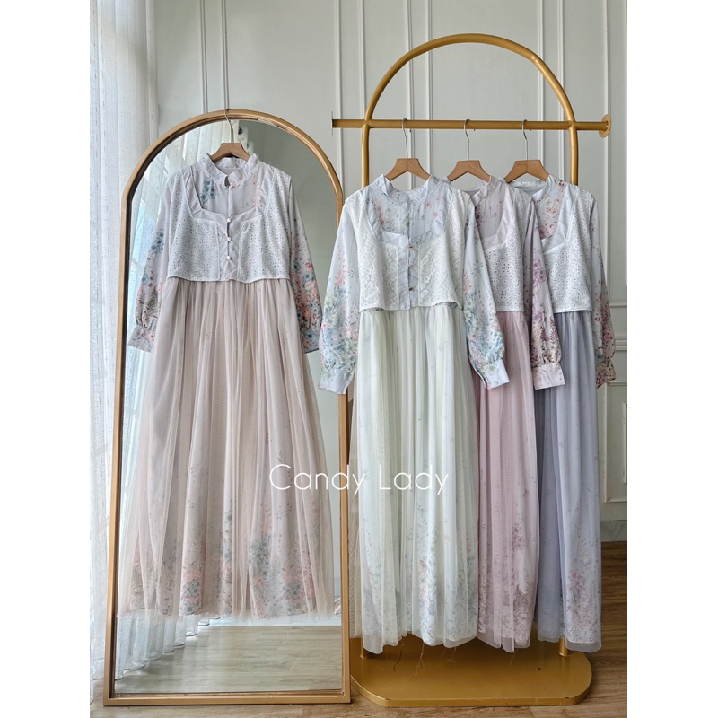 Jual CANDY LADY Gracia Vest Tile Maxi / Gamis Wanita Terbaru / Gamis ...