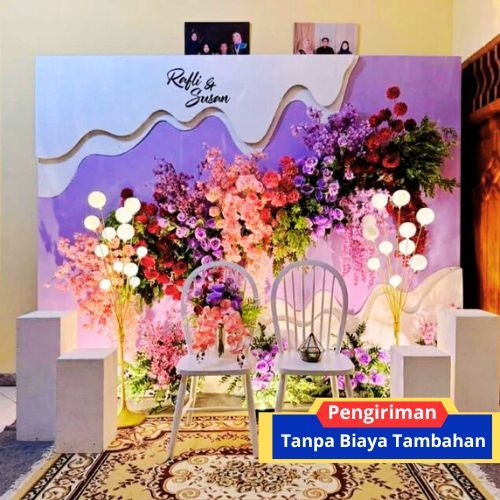 Jual Backdrop triplek dekorasi lamaran. backdrop triplek lipat, 1 set ...