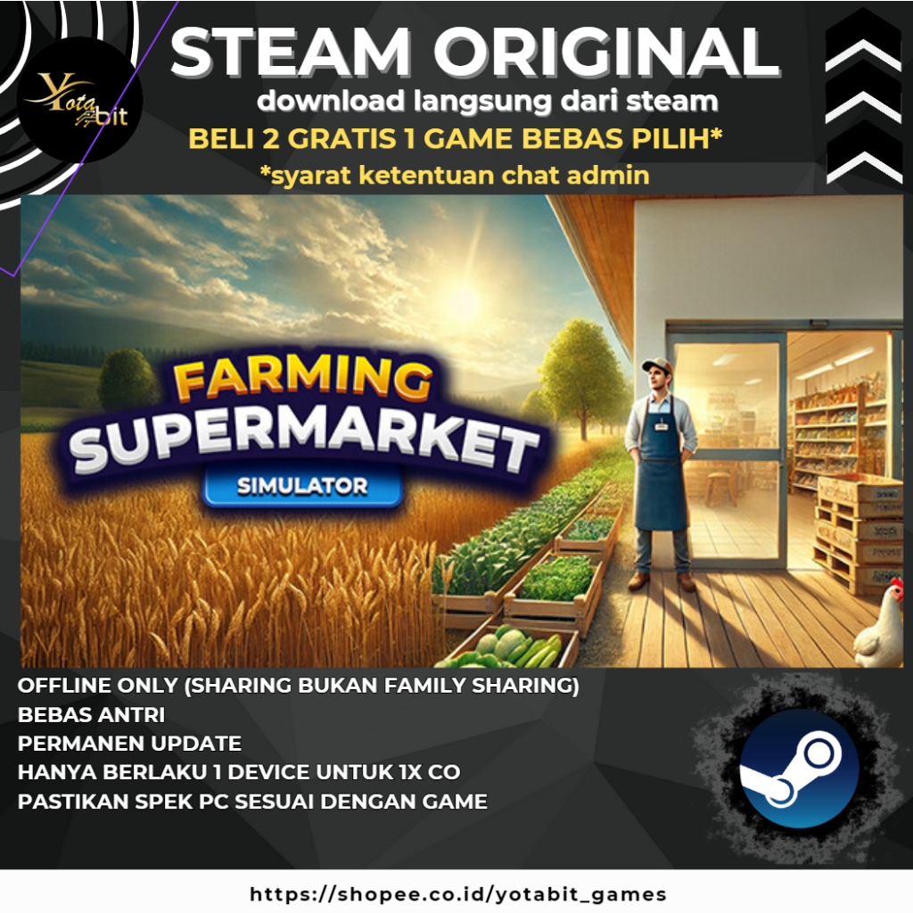 Jual Farming & Supermarket Simulator PC Game Sharing Original Offline ...