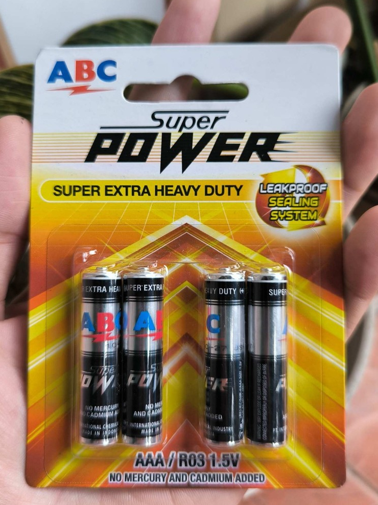 Jual ABC Hitam AAA Isi 2 pcs Super Power Baterai Batere Batre Battery Remote A3 Kecil 4pcs ...