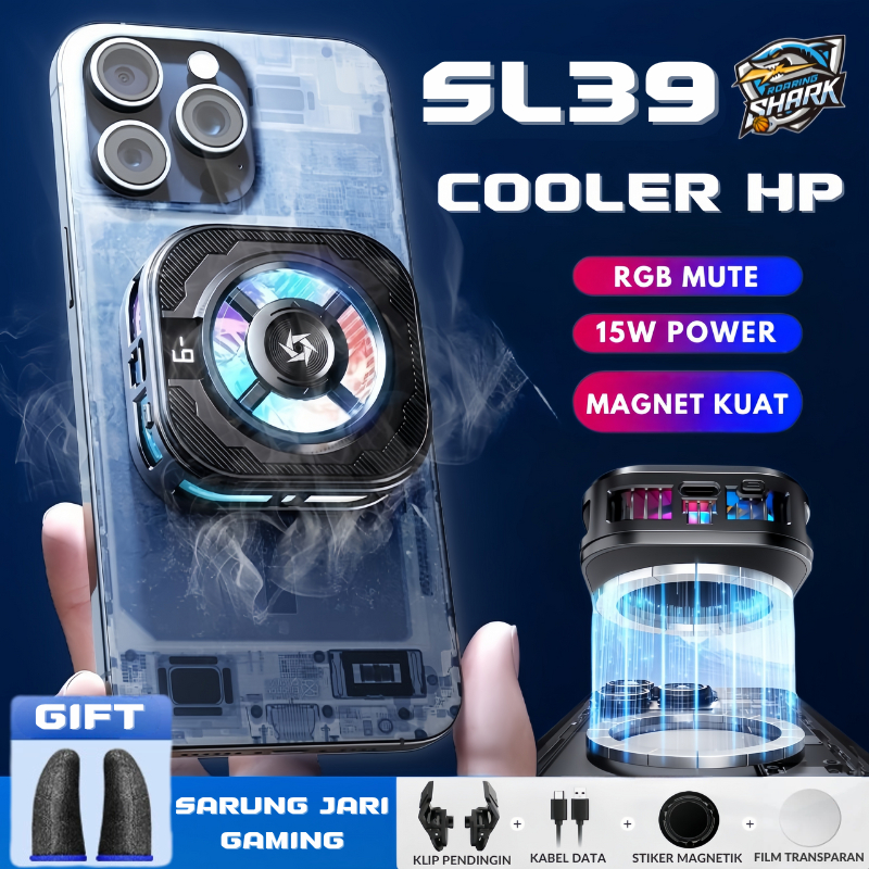 Jual Fan Cooler Hp SL39 Gaming Magnetic RGB Up to 9°C Pendingin HP ...