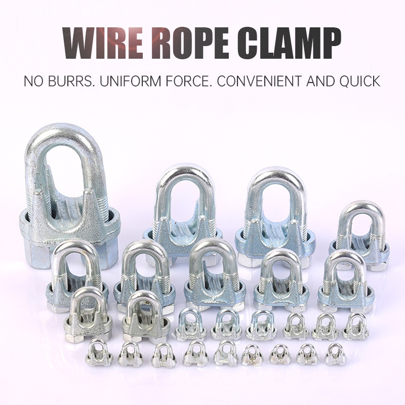 Jual COD Clamp Klem Tali Kawat Baja Kabel Seling Sling 3/5/8 MM Kawat ...