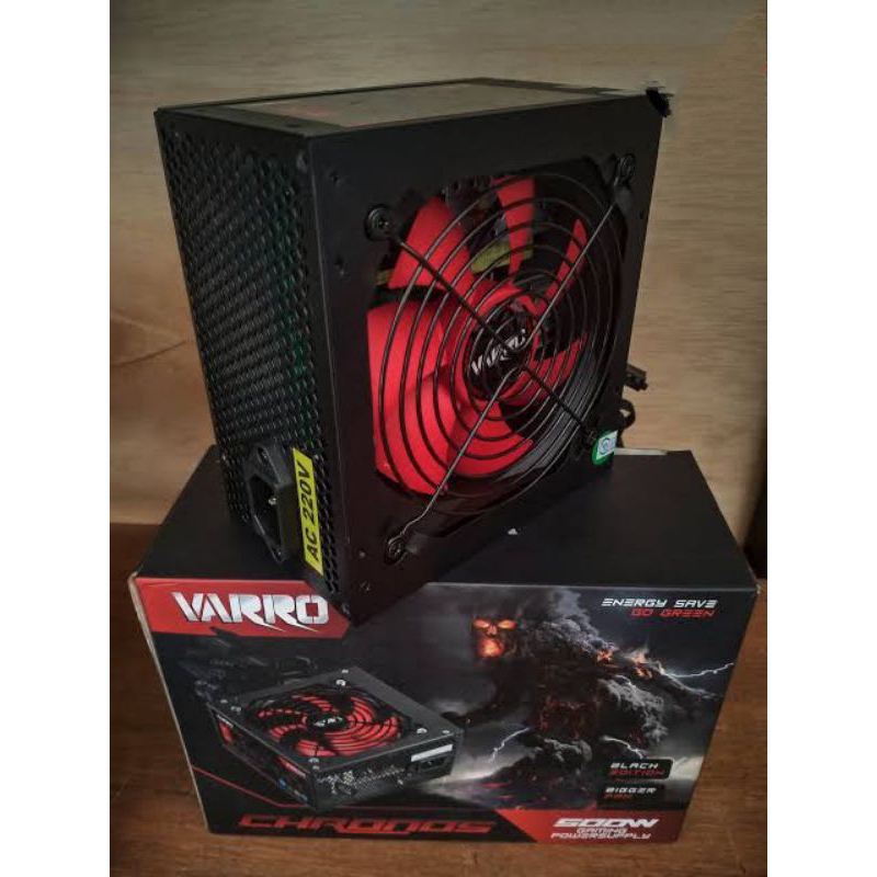 Jual PSU Varro Chronos 500W Power Supply 500 Watt Black PSU PC Komputer ...