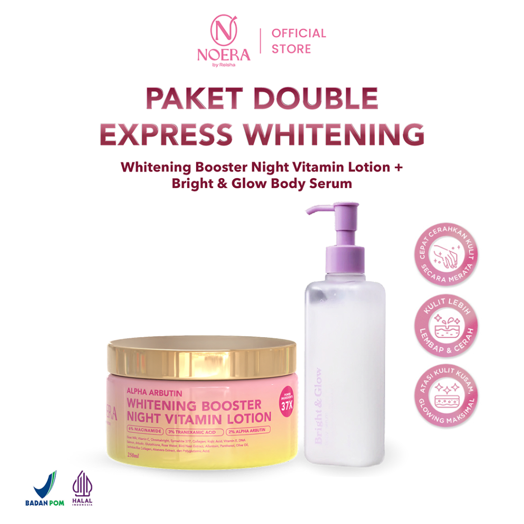 Jual Noera Paket Double Express Whitening | Whitening Booster Night ...