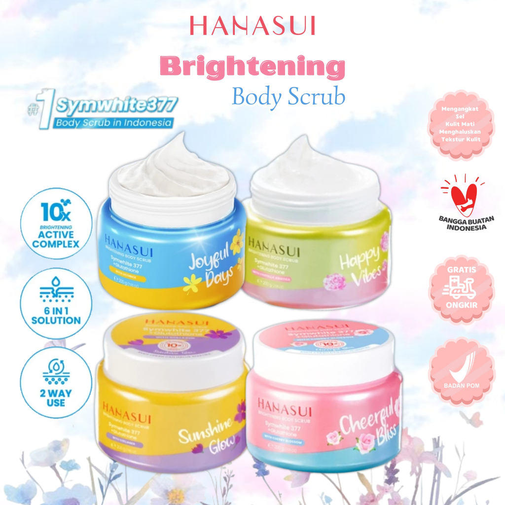 Jual HANASUI Brightening Body Scrub - Mengangkat Sel Kulit Mati Halus ...