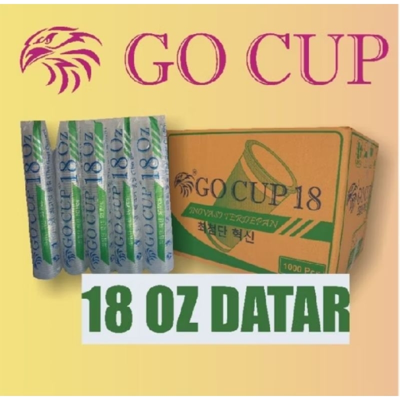 Jual GELAS PLASTIk GO CUP 18 OZ DATAR , SLIM , OVAL, / CUP GO CUP 18 OZ ...