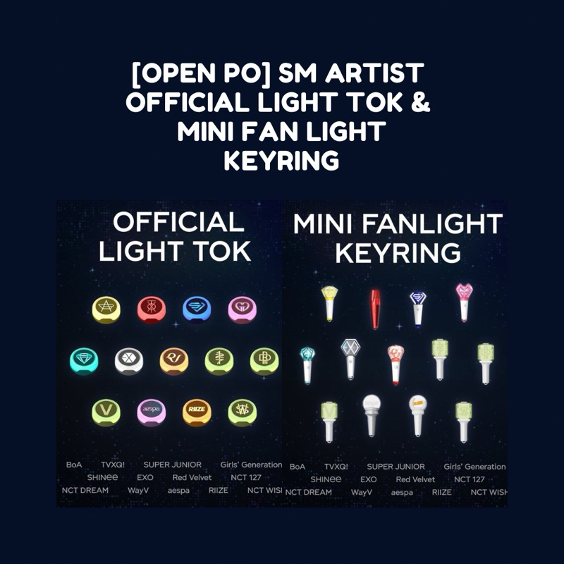 Jual [OPEN PO] SM ARTIST OFFICIAL LIGHT TOK & MINI FAN LIGHT KEYRING ...