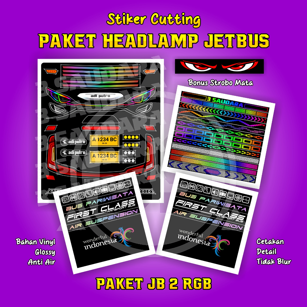 Jual Stiker Cutting PAKET HEADLAMP JETBUS 2 | Shopee Indonesia