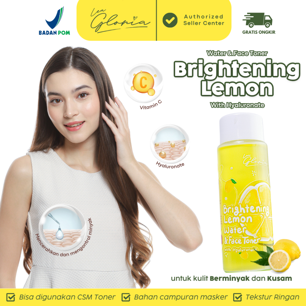 Jual Lea Gloria - Face Toner Brightening Lemon Brightening 100 ML - Air ...