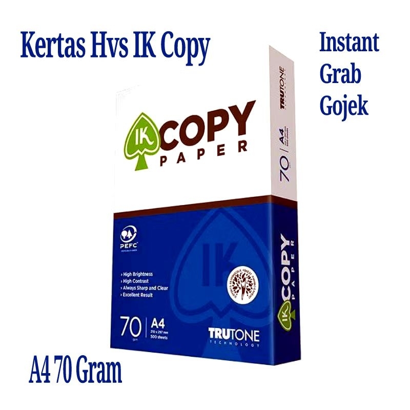 Jual Kertas HVS Ik Copy Paper A4 70 gram 1 Rim | Shopee Indonesia
