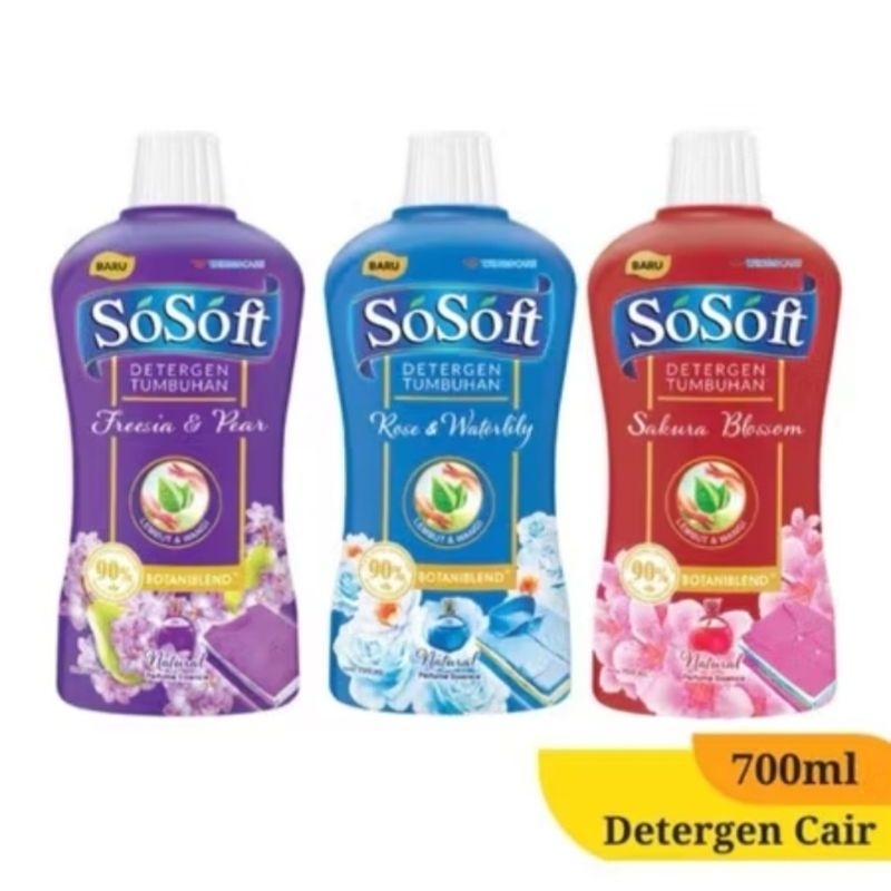 Jual 700ml So Soft Sosoft Sakura Blossom Merah Rose & Waterlily Biru ...