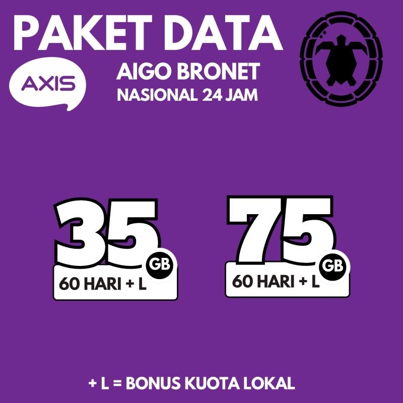 Jual PAKET DATA KUOTA INJEKSI MURAH AXIS AIGO BRONET BULANAN 60 HARI 24 JAM FULL NASIONAL ...