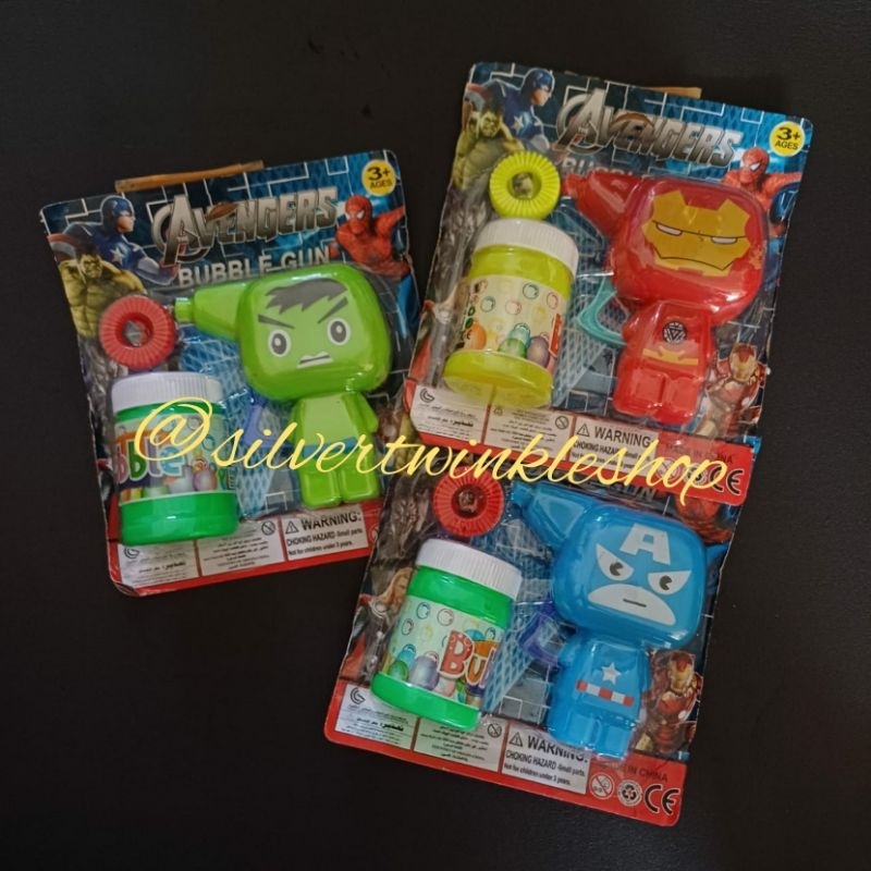 Jual Mainan edukasi anak bubble gun karakter avengers avenger bubbles ...