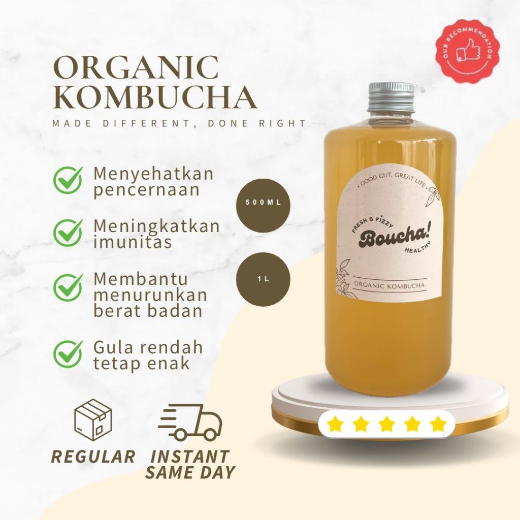 Jual Homemade Kombucha Made Different - Boucha Organik Kombucha Teh ...