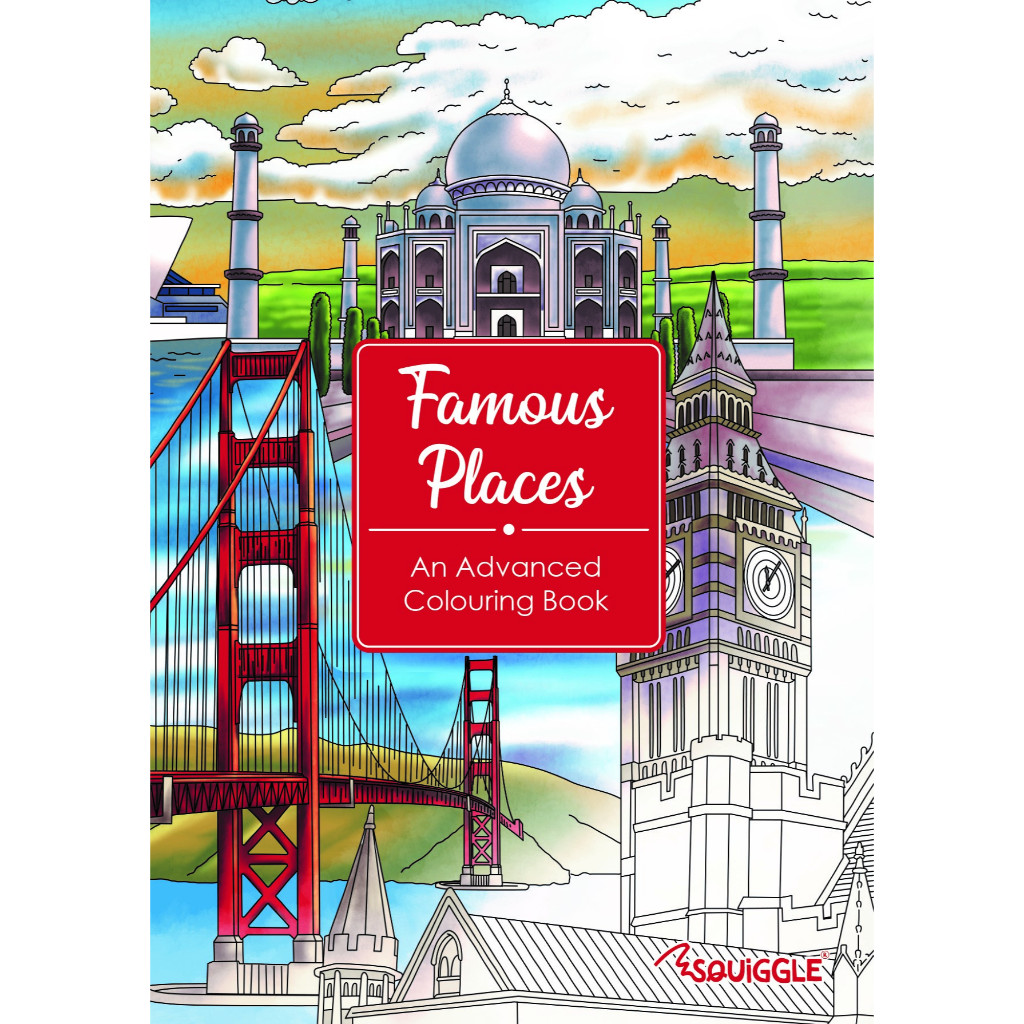 Jual [Squiggle] UK Famous Places Adult Colouring Book (Buku Mewarnai ...