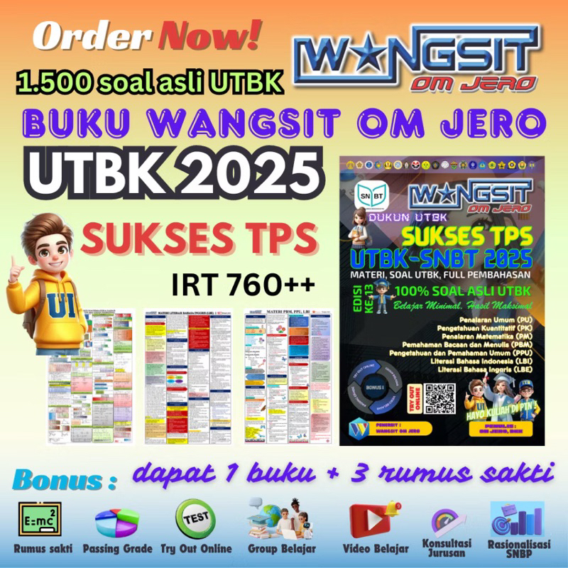 Jual Buku Wangsit Om Jero UTBK 2025 Asli | Shopee Indonesia