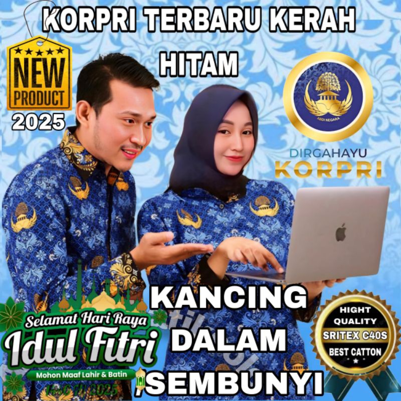 Jual Baju Seragam Korpri Terbaru wanita dan Pria Resmi / batik Korpri pria dan wanita lengan ...