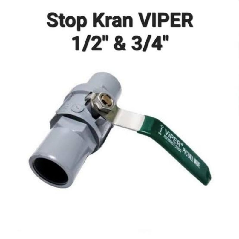 Jual Stop Kran PVC Bal Valve Viper 1/2 inch Ganggang besi | Shopee ...