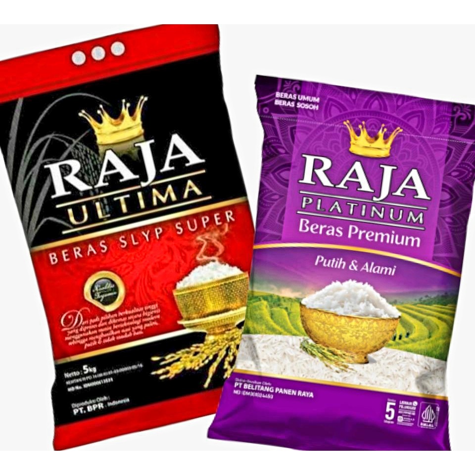 Jual BERAS RAJA PLATINUM DAN ULTIMA PREMIUM 5KG | Shopee Indonesia