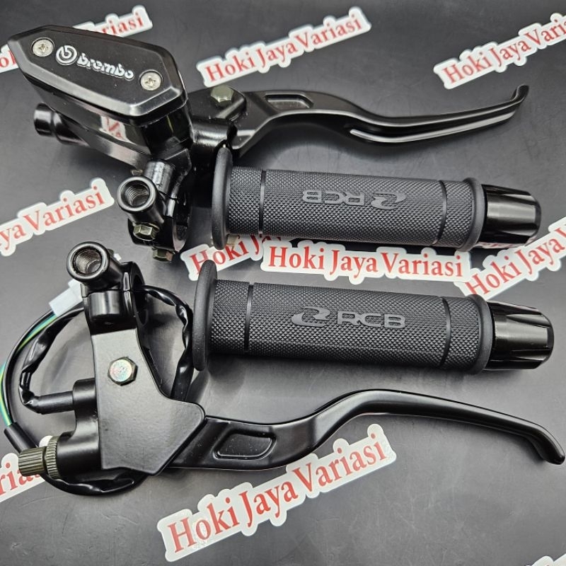 Jual Paket 3in1 Master Rem Tabung Model Oval + Handgrip RCB HG55 Original 100% + Jalu Stang CNC ...