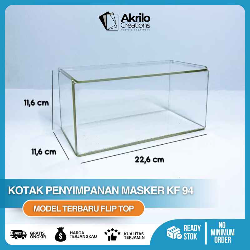 Jual Kotak Masker Akrilik / Acrylic Mask Box tebal 2mm | Shopee Indonesia