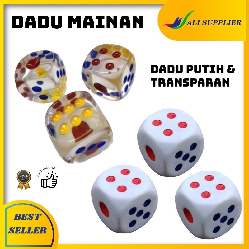 Jual Dadu Plastik 25 x 25 mm / Professional Dice / Mainan Dadu / Dadu ...