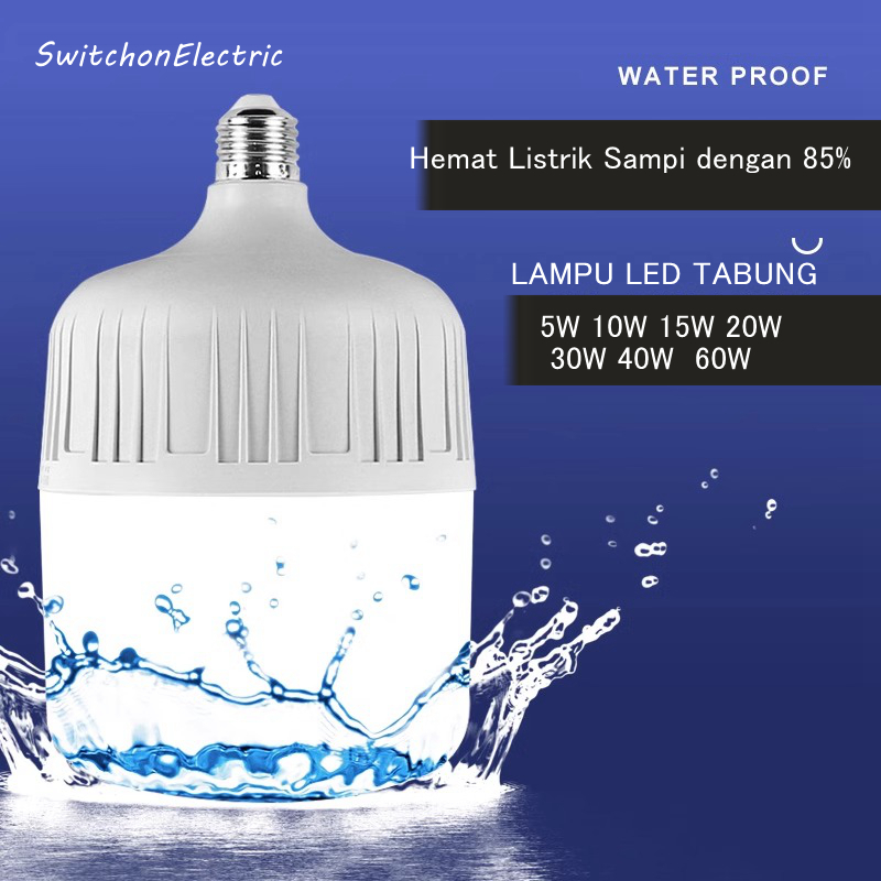 Jual Lampu LED E27 5w 10w 15w 20w 30w 40w/60w - Cahaya Putih Terang - Hemat Listrik & Tahan Lama ...