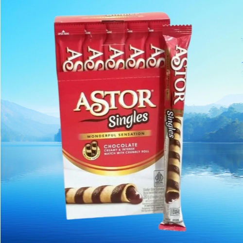 Jual Astor Singles Wafer Stick Roll Cokelat Mayora 1 Box 20 Pcs ...