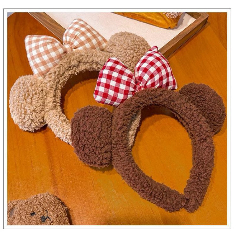 Jual Town Shell - Shiro Big Fluffy Teddy Korean Head Band / Bando Korea ...