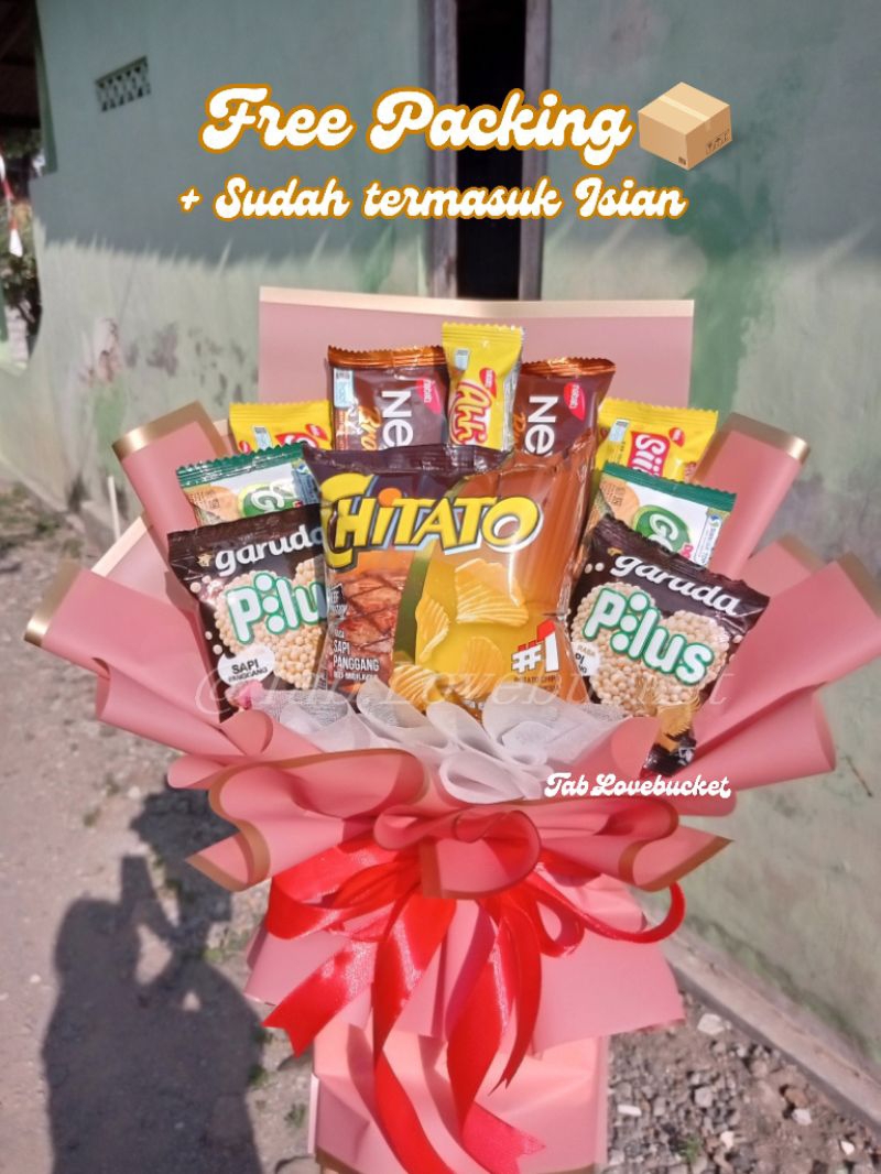 Jual BUCKET SNACK PINK / BUKET SNACK / BUCKET SNACK WISUDA SEMPRO ...