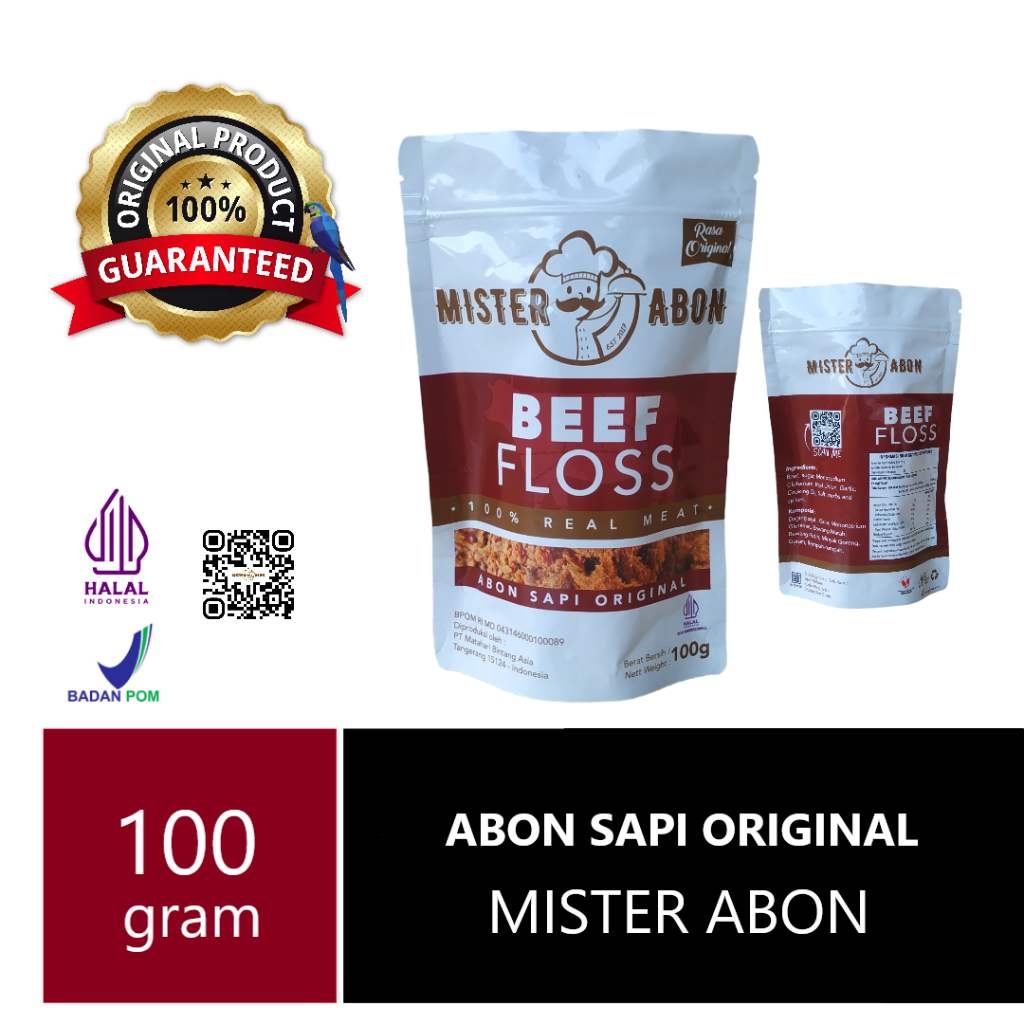Jual Abon Sapi Premium Beef Floss Mister Abon ASLI Rasa Original 100 ...