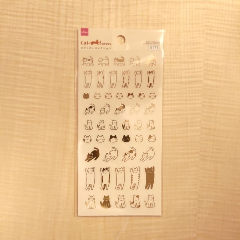 Jual DAISO Japan Original - Cat & Alphabet Sticker Sheet, Washi Tape ...