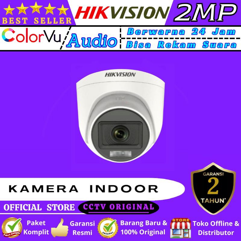 Jual KAMERA CCTV INDOOR HIKVISION COLORVU AUDIO --> 2MP 1080P | Shopee ...