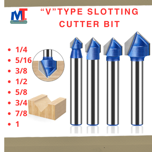 Jual Mata Profil Kayu Mata Router V GROOVING BIT Mata Router V Type ...