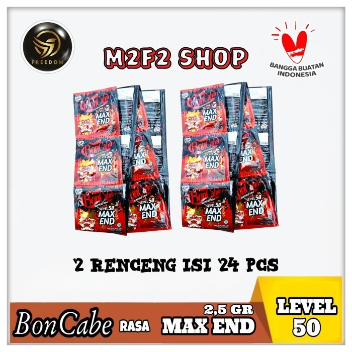 Jual BonCabe Level 50 Max End Sambal Tabur Original Sachet - 2,5 gr ...