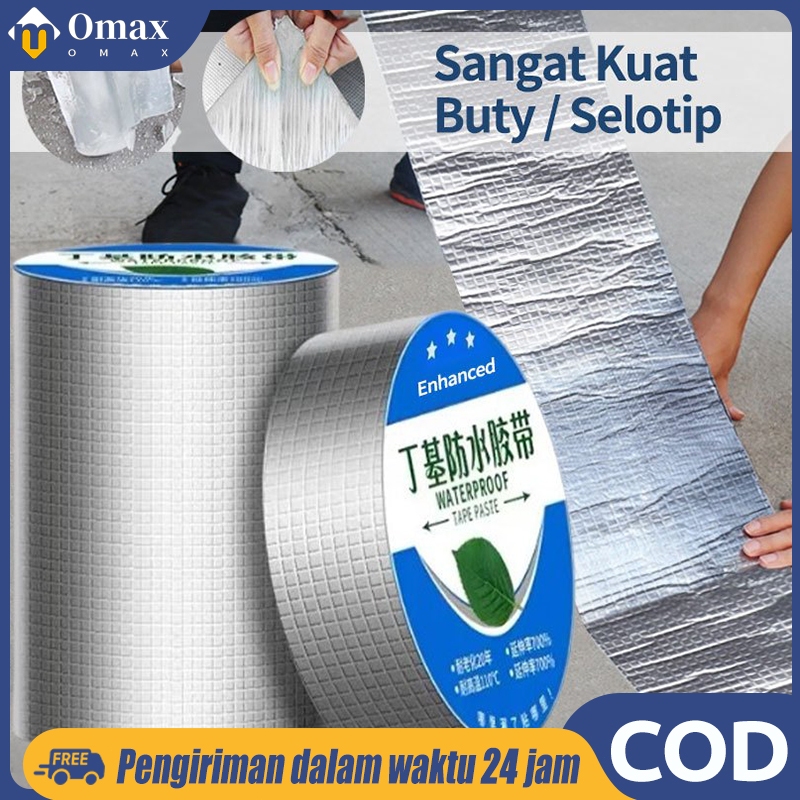 Jual Omax LAKBAN ANTI BOCOR Aluminium Foil Butyl Super Waterproof Tape - 5cm/10cm/20cm x 5M ...