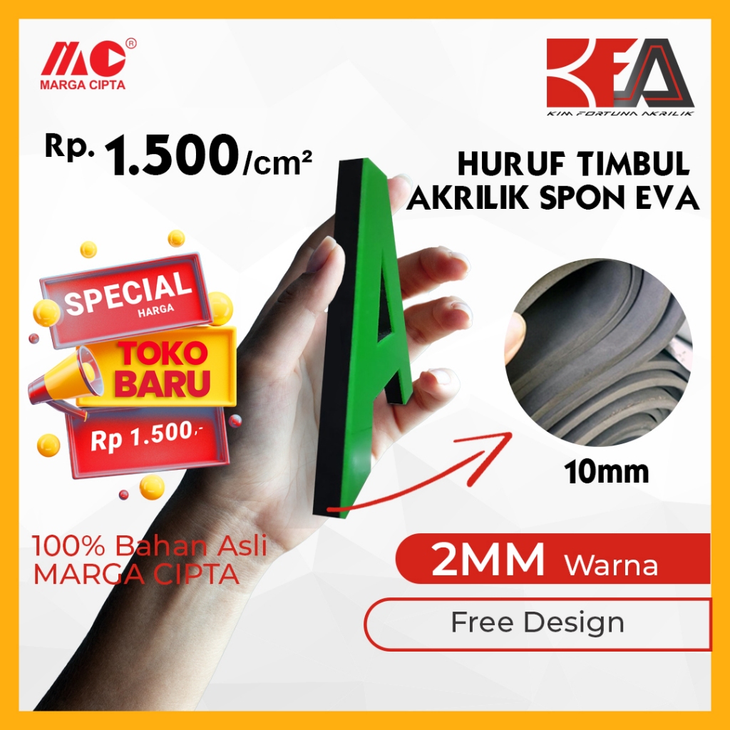 Jual Huruf Timbul Akrilik Spon | Huruf Timbul Akrilik Spon Eva | HURUF ...