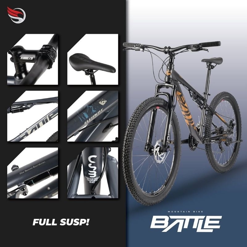 Jual SEPEDA GUNUNG MTB ELEMENT BATTLE UKURAN 27.5 (INCHI) | Shopee Indonesia