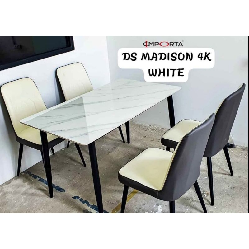 Jual Fullset Meja Makan 4 Kursi IMPORTA MADISON Marmer Sintetis ...