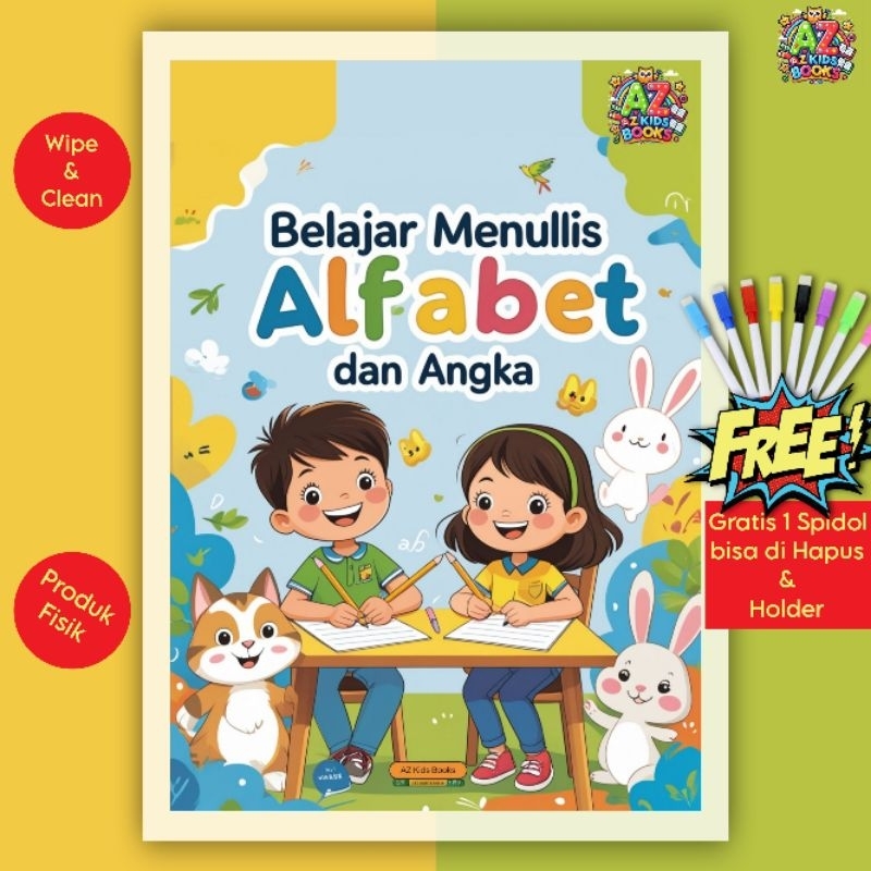 Jual Buku Belajar Menulis Huruf dan Angka untuk anak usia 3 4 5 Tahun ...