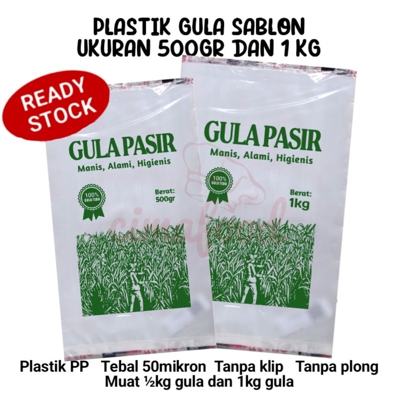 Jual [50pcs] Plastik Gula 1kg, Plastik Gula 500gr, Plastik Ukuran 1kg ...