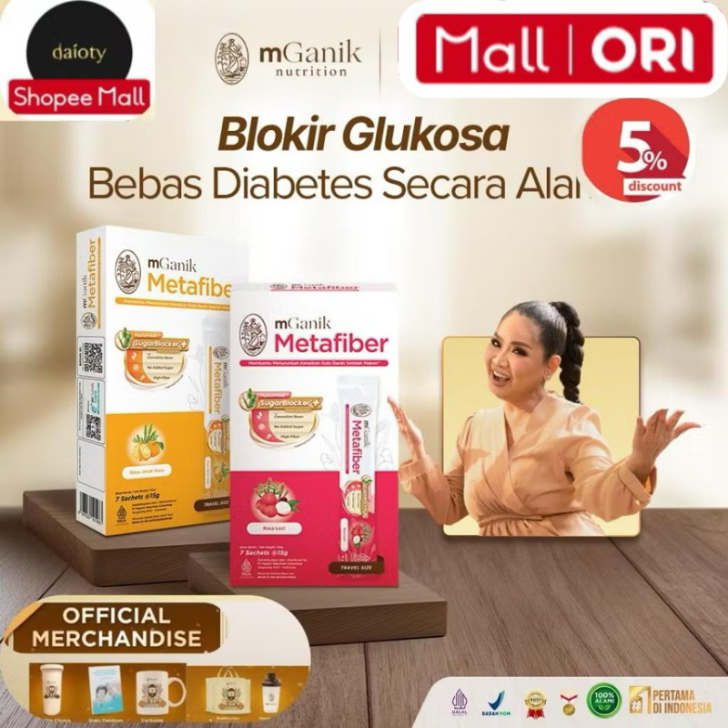 Jual mGanik Metafiber 7 Sachet - Suplemen Serat Diabetes Herbal Alami ...