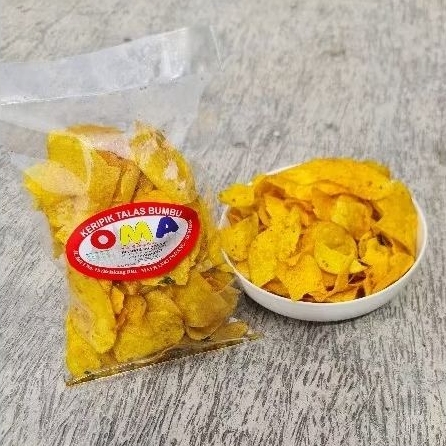 Jual KERIPIK TALAS BUMBU OMA / oleh oleh khas padang minang / kripik ...