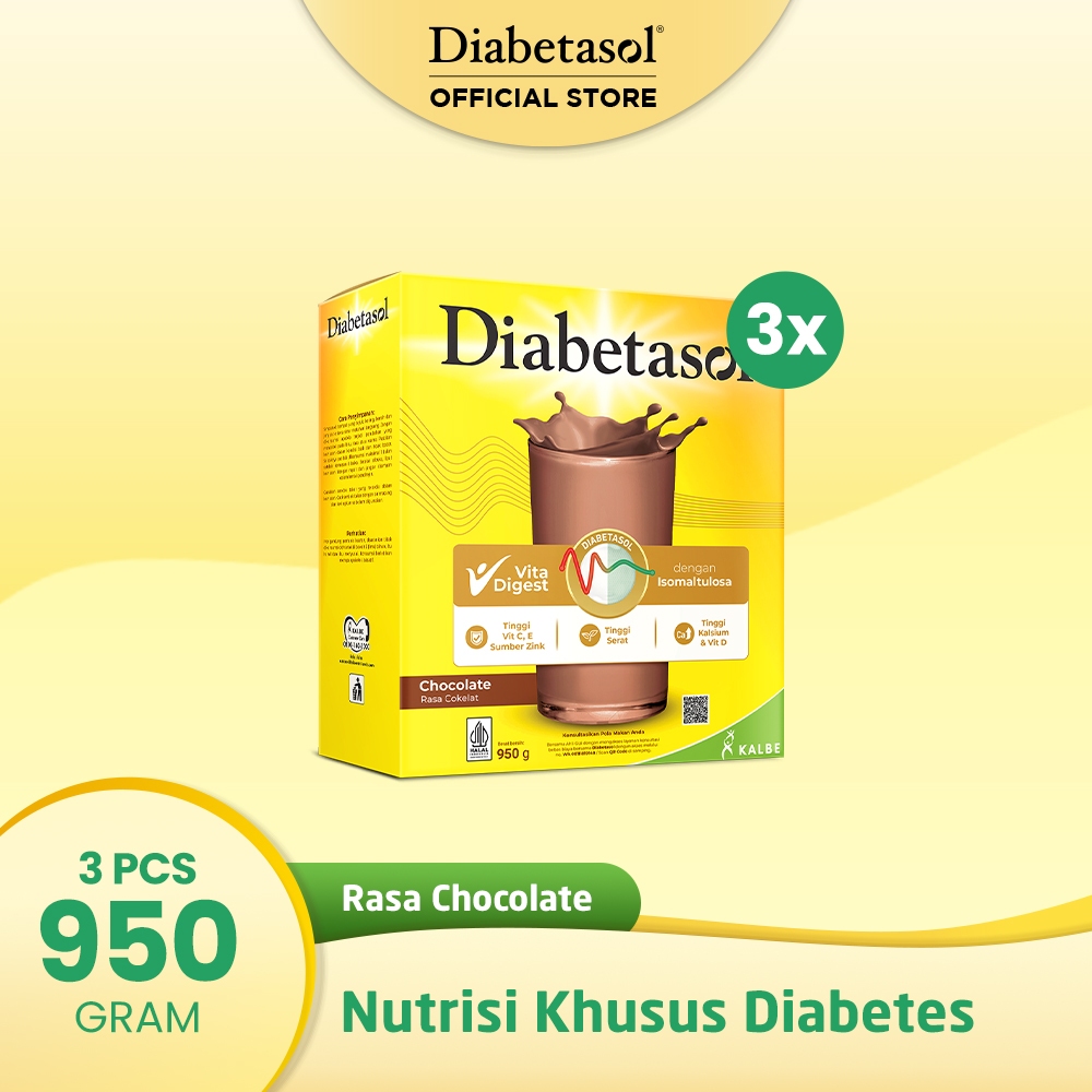 Jual Diabetasol Jumbo Chocolate 950g - 3 Pcs | Shopee Indonesia